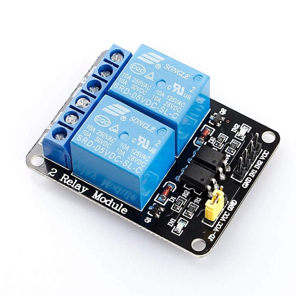 Módulo Relé 2 Canales + Optoacoplador Relevo – 3DBOTS