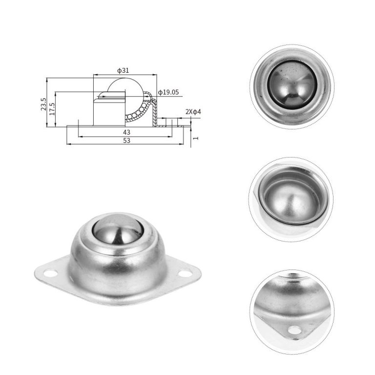 Rueda Loca CY-15A Metálica Robot Carro Arduino – 3DBOTS
