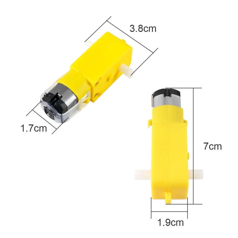 Motorreductor engranajes Amarillo Arduino Carro Robot DC 3V-6V 1:48 ...