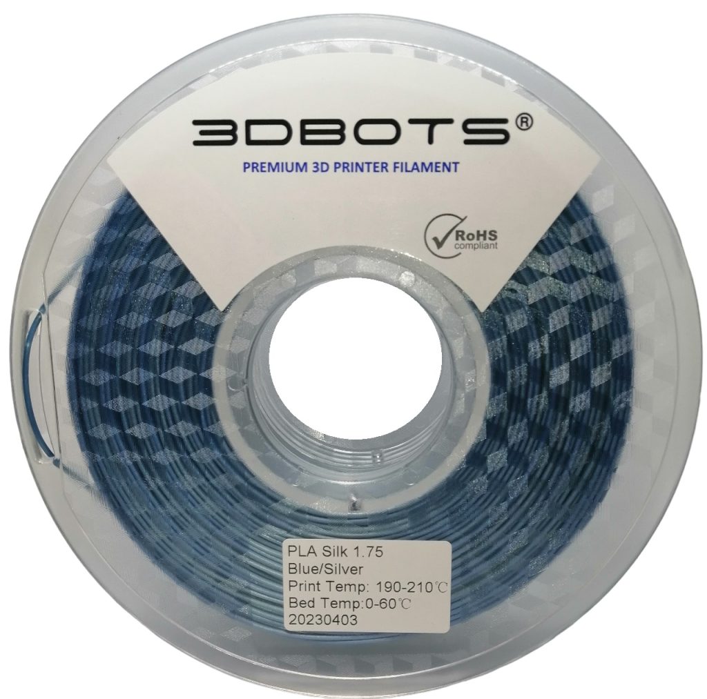 PLA SILK Blue – Silver – 3DBOTS
