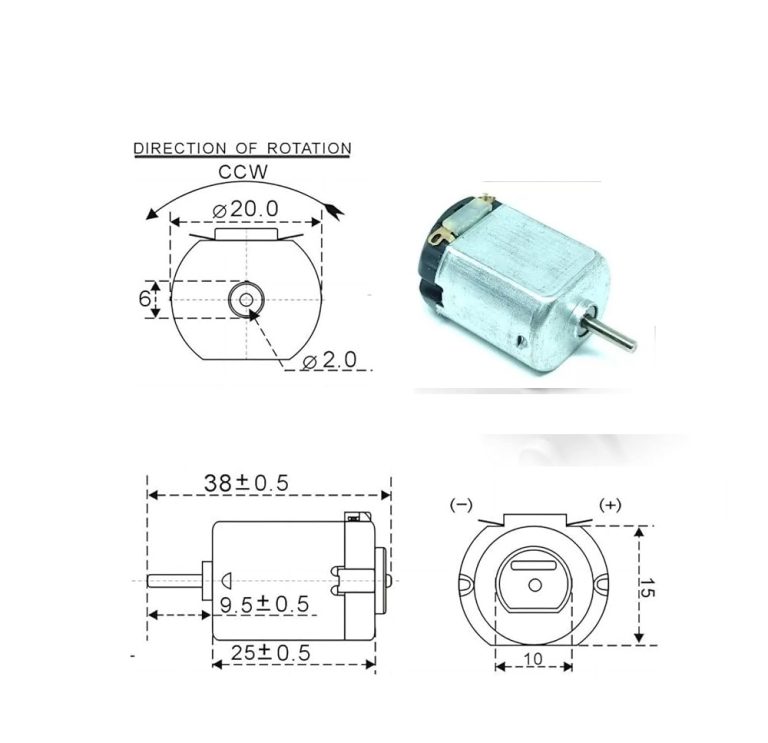 Micro Motor DC 3V-6V 130 16500 RPM x 2und – 3DBOTS