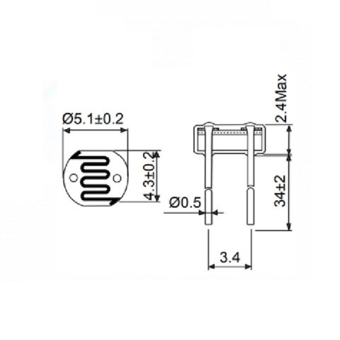 Fotoresistor GL5528 LDR Sensor Luz Resistencia Fotocelda x 5und – 3DBOTS